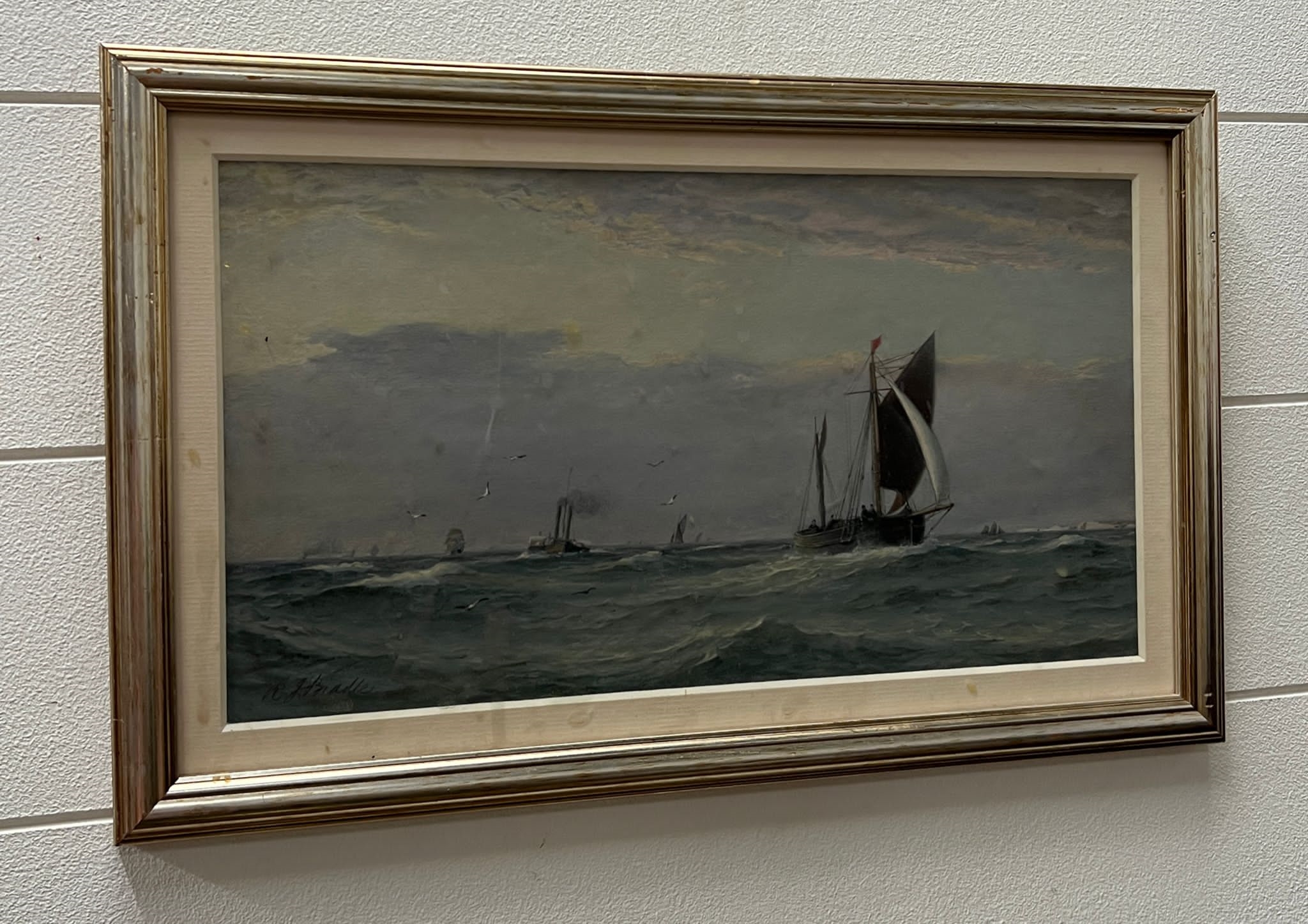 Richard Biddle | Richard Julius Biddle watercolour of a nautical scene ...