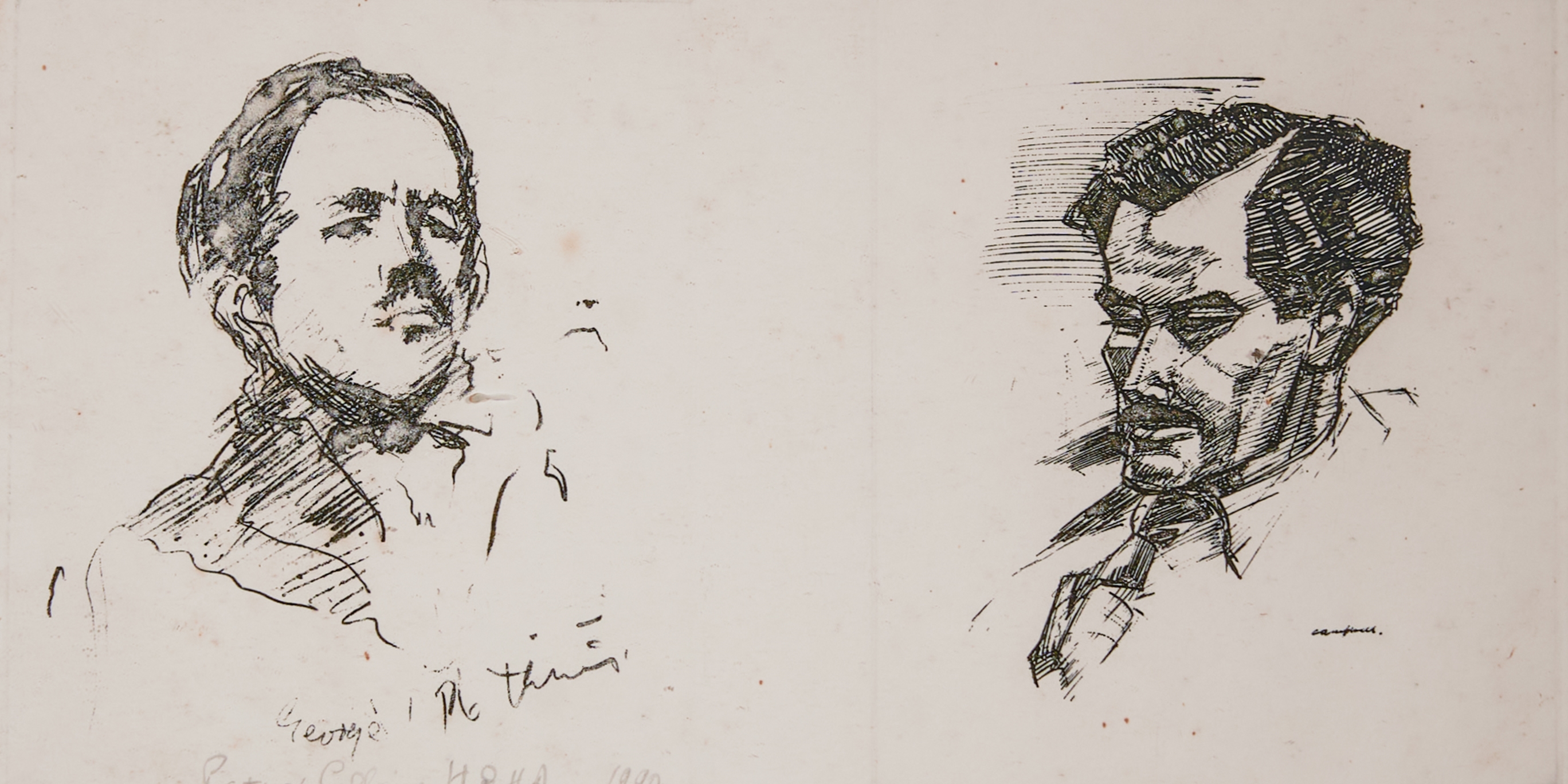 Patrick Collins | Two Studies of Heads (1990) | MutualArt
