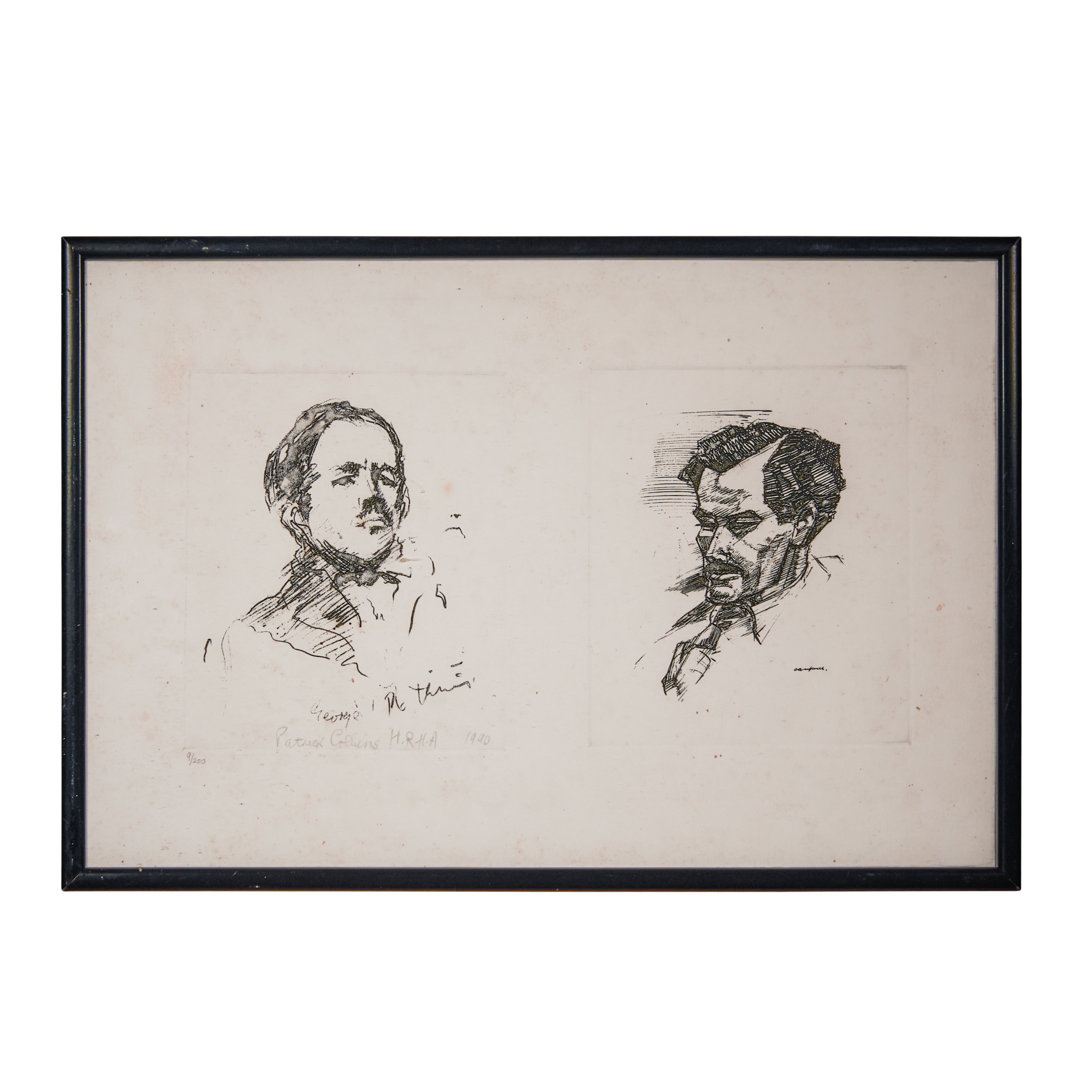 Patrick Collins | Two Studies of Heads (1990) | MutualArt