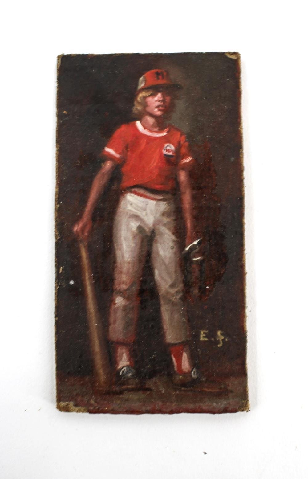 P. Richard Eichman | Two boys in baseball attire and bats | MutualArt