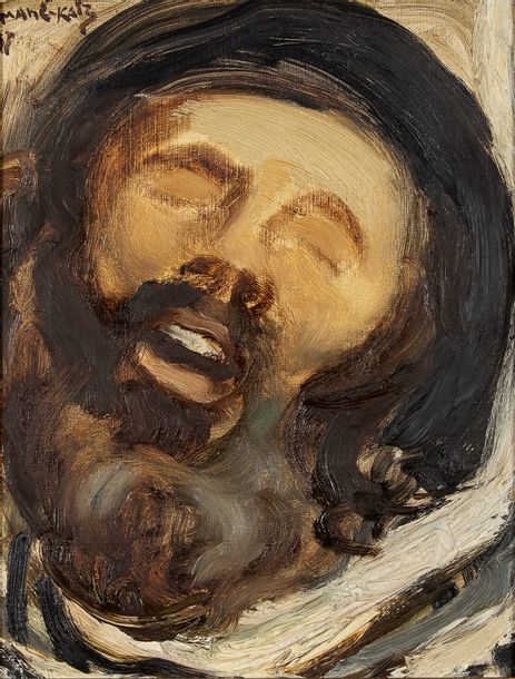 Emmanuel Mané-Katz | Portrait d'un rabbin. Huile sur toile | MutualArt