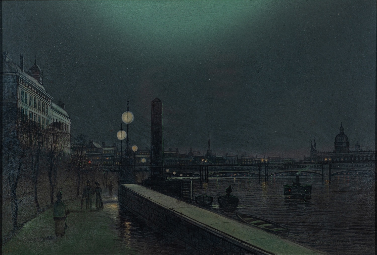 John Atkinson Grimshaw | NOVEMBER MOONLIGHT | MutualArt