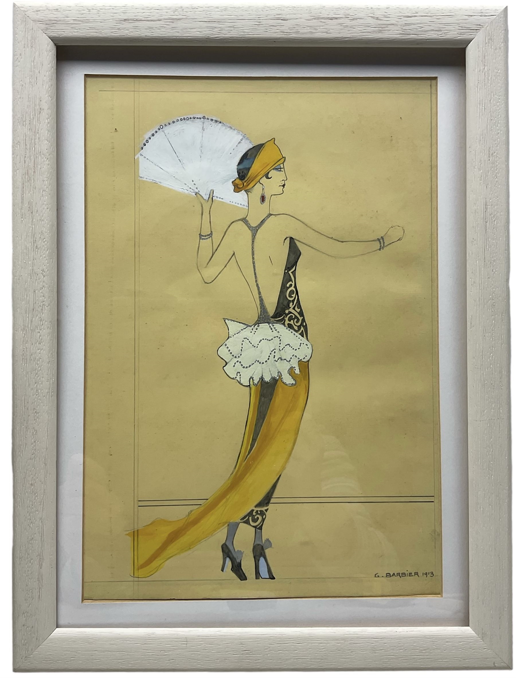 Georges Barbier | Dancer with Fan (1913) | MutualArt