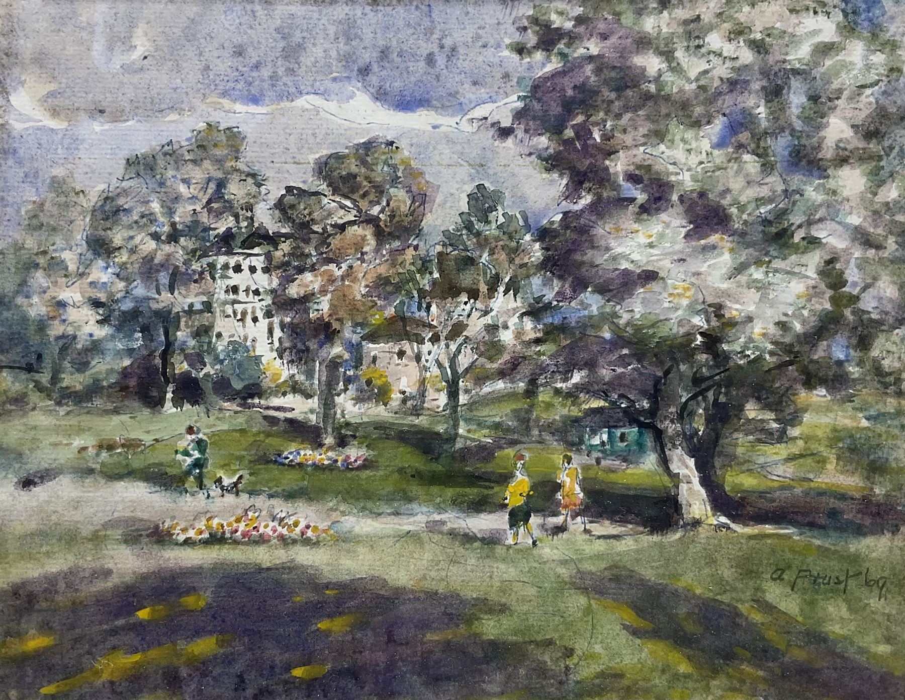Alfred Prust | Figures in a London Park | MutualArt