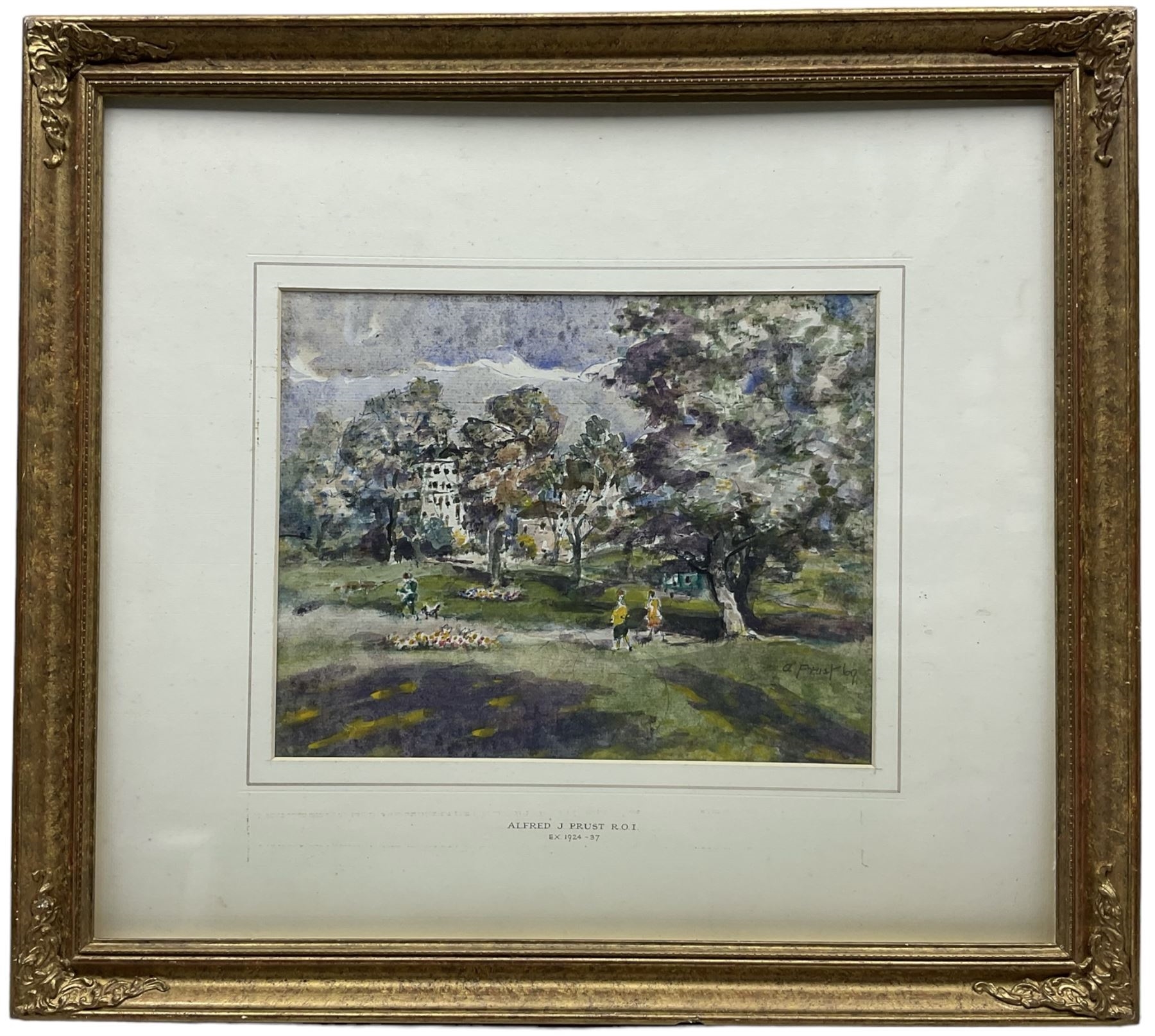 Alfred Prust | Figures in a London Park | MutualArt