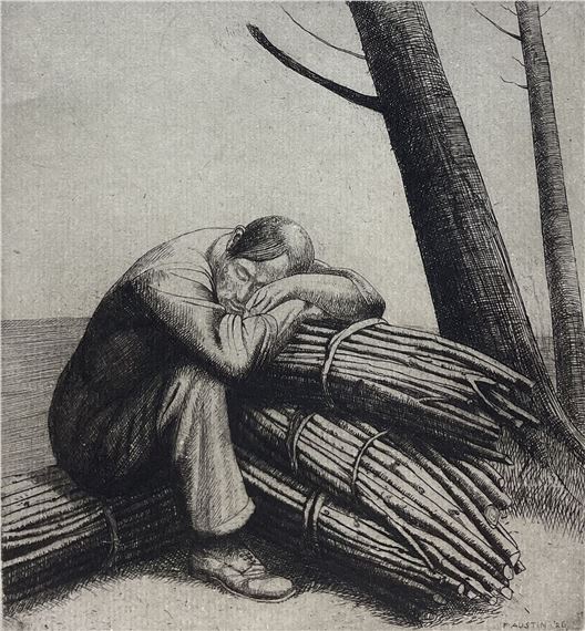 Frederick Austin | ‘A Woodman Resting’ (1926) | MutualArt