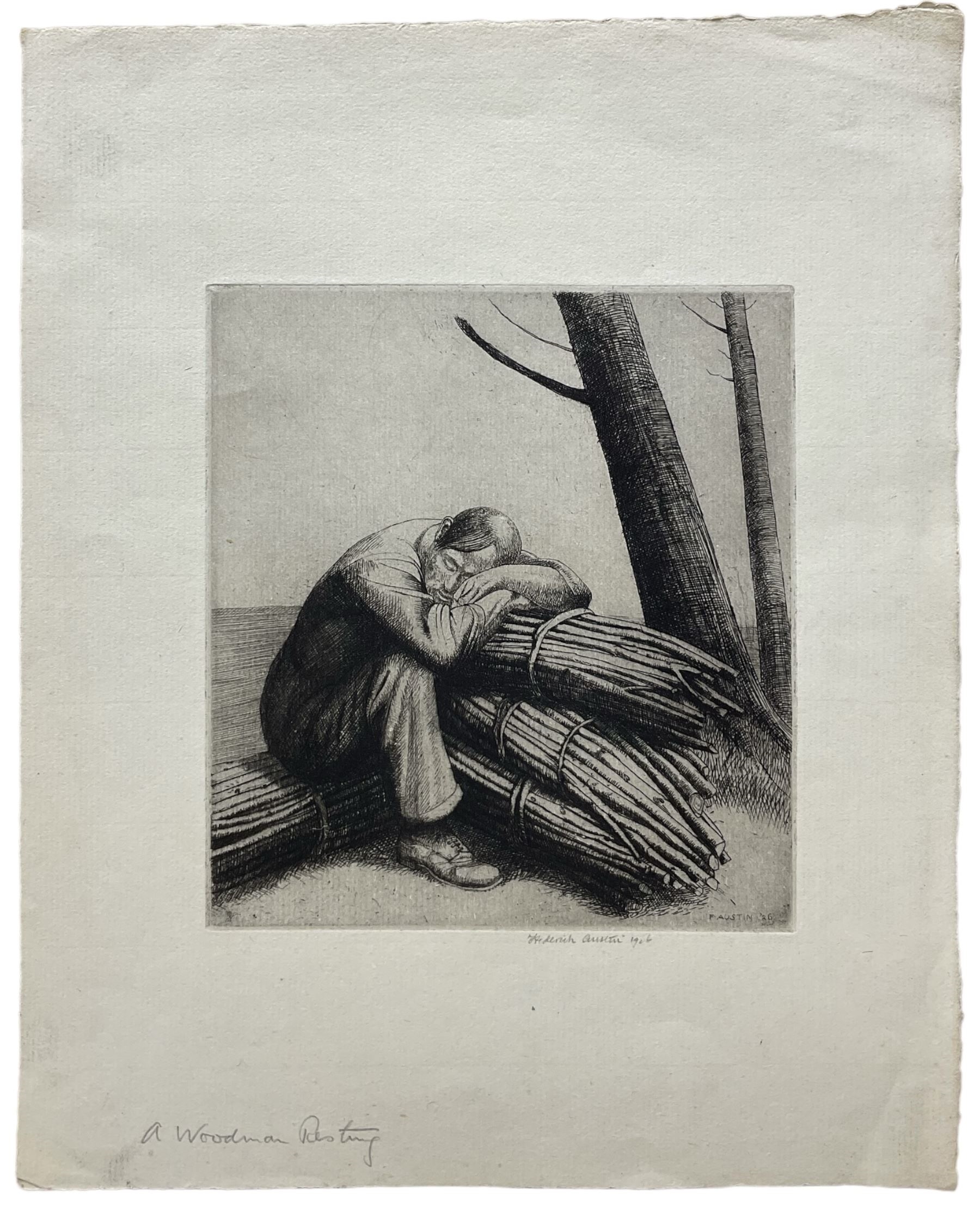 Frederick Austin | ‘A Woodman Resting’ (1926) | MutualArt