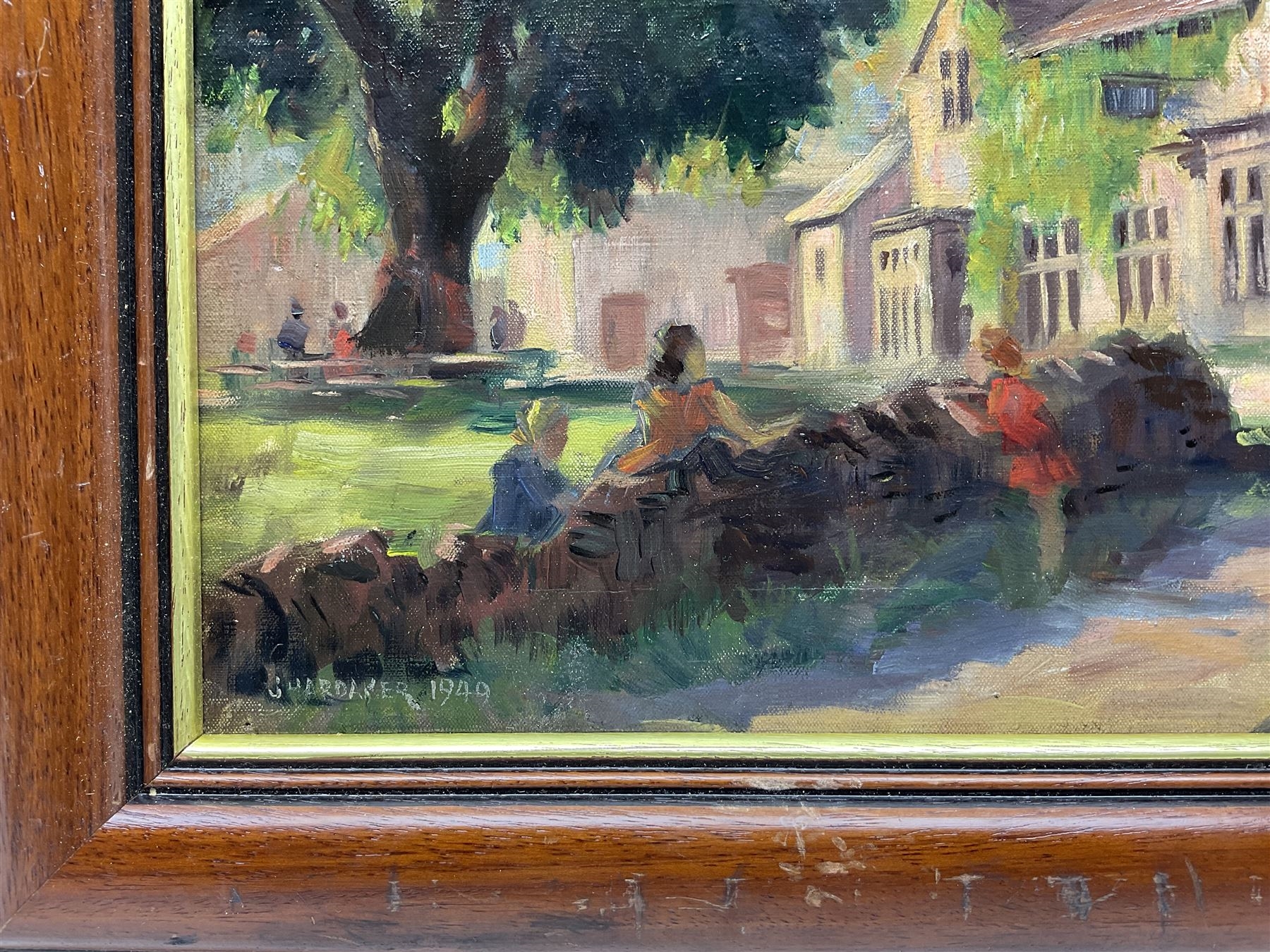 James Hardaker | Figures Outside a Tetley's Pub (1949) | MutualArt