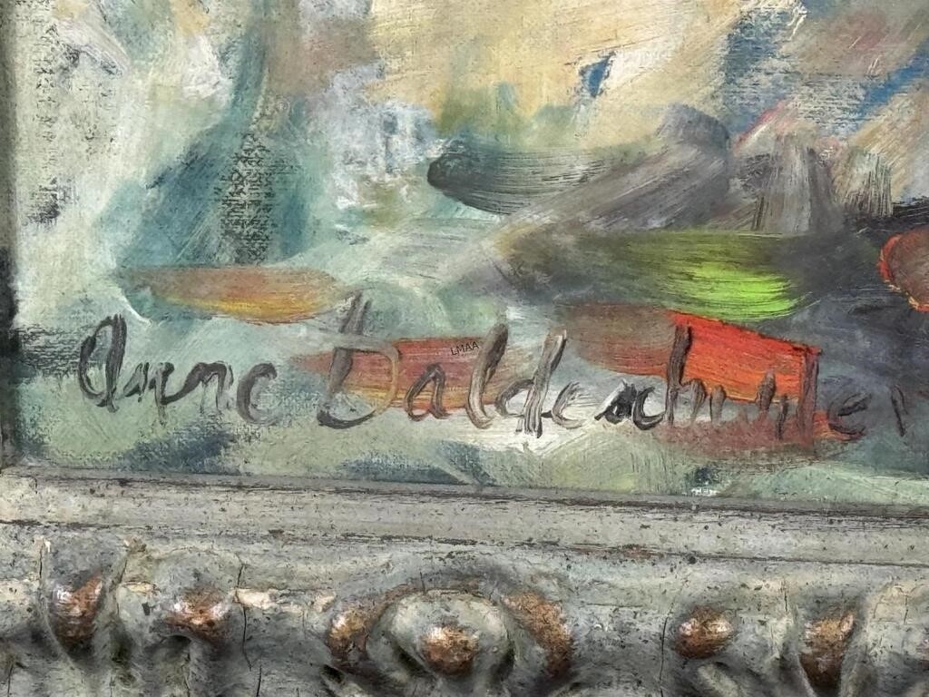 Anne Baldeschwiler | ACRYLIC ON ARTIST BOARD FLORAL IMPRESSION | MutualArt