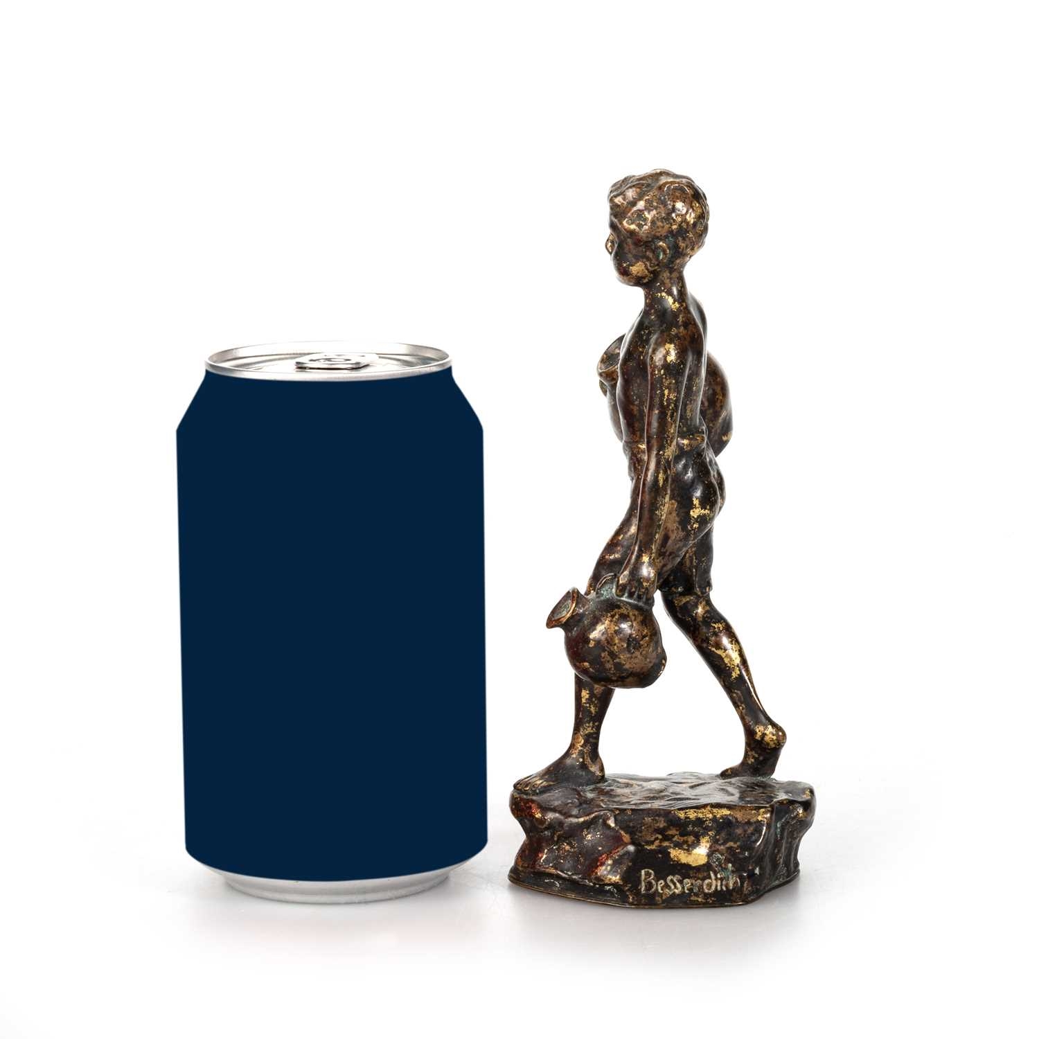 Ruffino Besserdich | A BRONZE FIGURE OF A WATER CARRIER | MutualArt