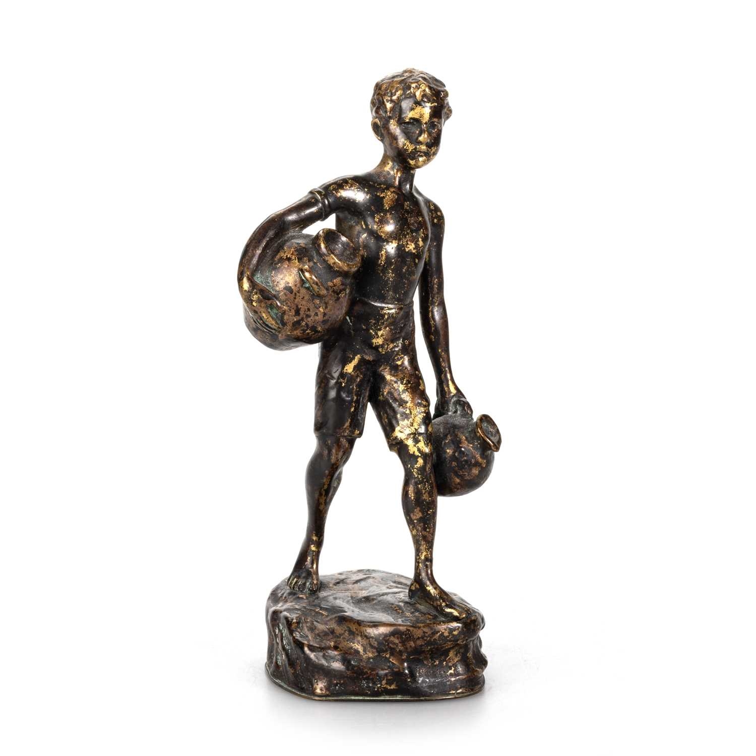 Ruffino Besserdich | A BRONZE FIGURE OF A WATER CARRIER | MutualArt