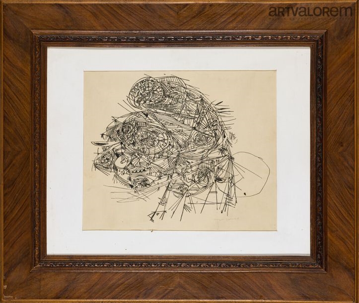 Asger Jorn | 28 x 33 cm - Sheet: 36 x 46 (1945) | MutualArt