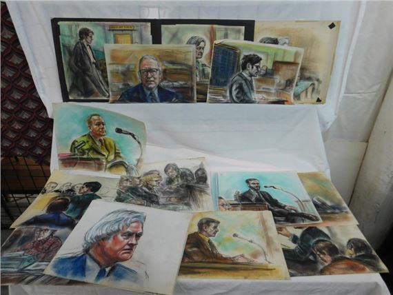 Freda L. Reiter | 16 Freda L. Reiter, Court Room Drawings | MutualArt
