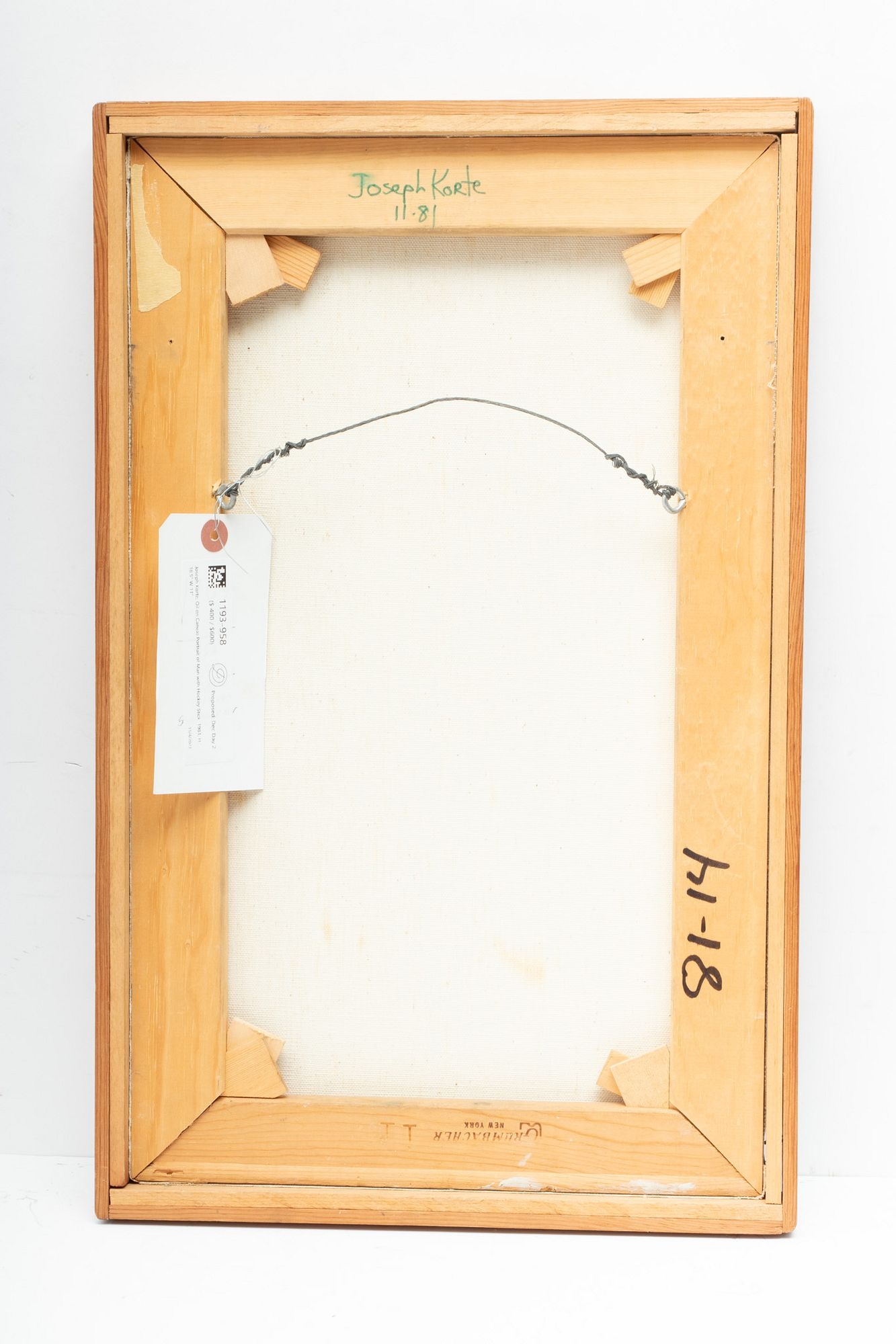 Joseph Korte | Portrait of a Hockey Player | MutualArt