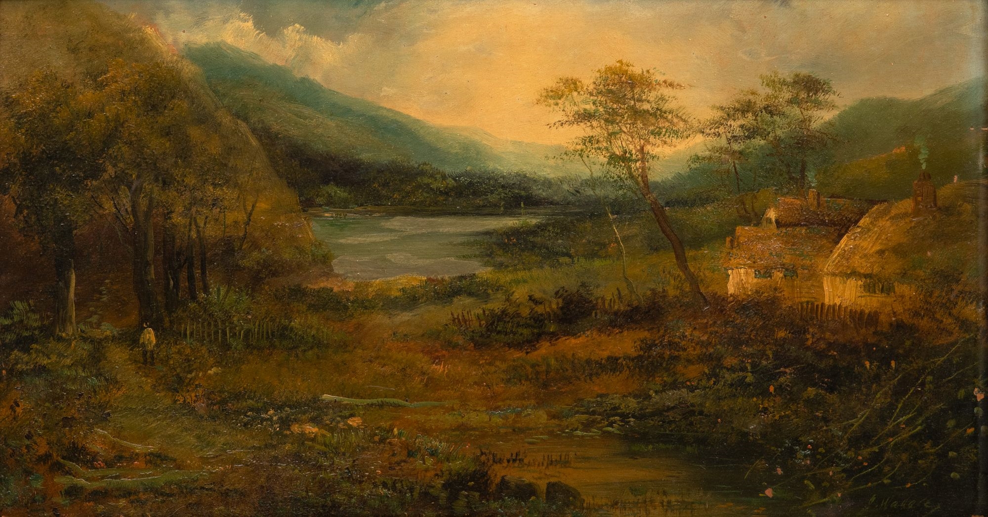 John Wallace | John Wallace (English, 1841-1905) Oil on Artist Board Ca ...