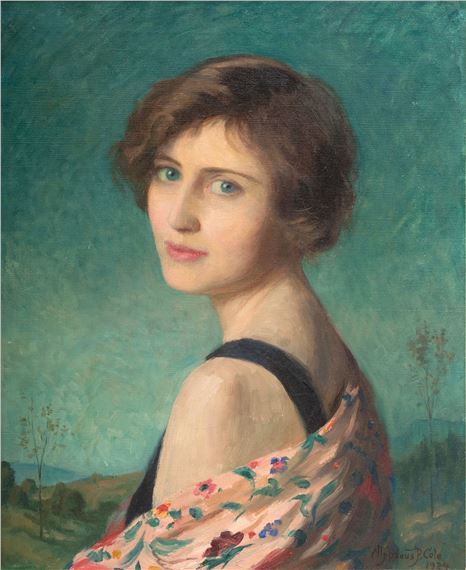 Alphaeus Philemon Cole | Portrait of a Young Lady (1924) | MutualArt