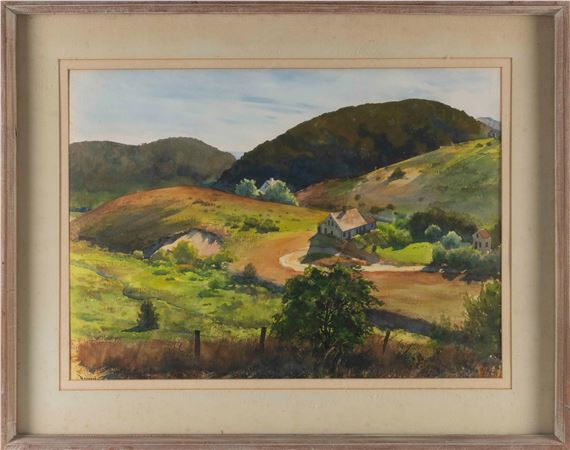 Joel W. Reichard | A house nestled in the mountains. | MutualArt