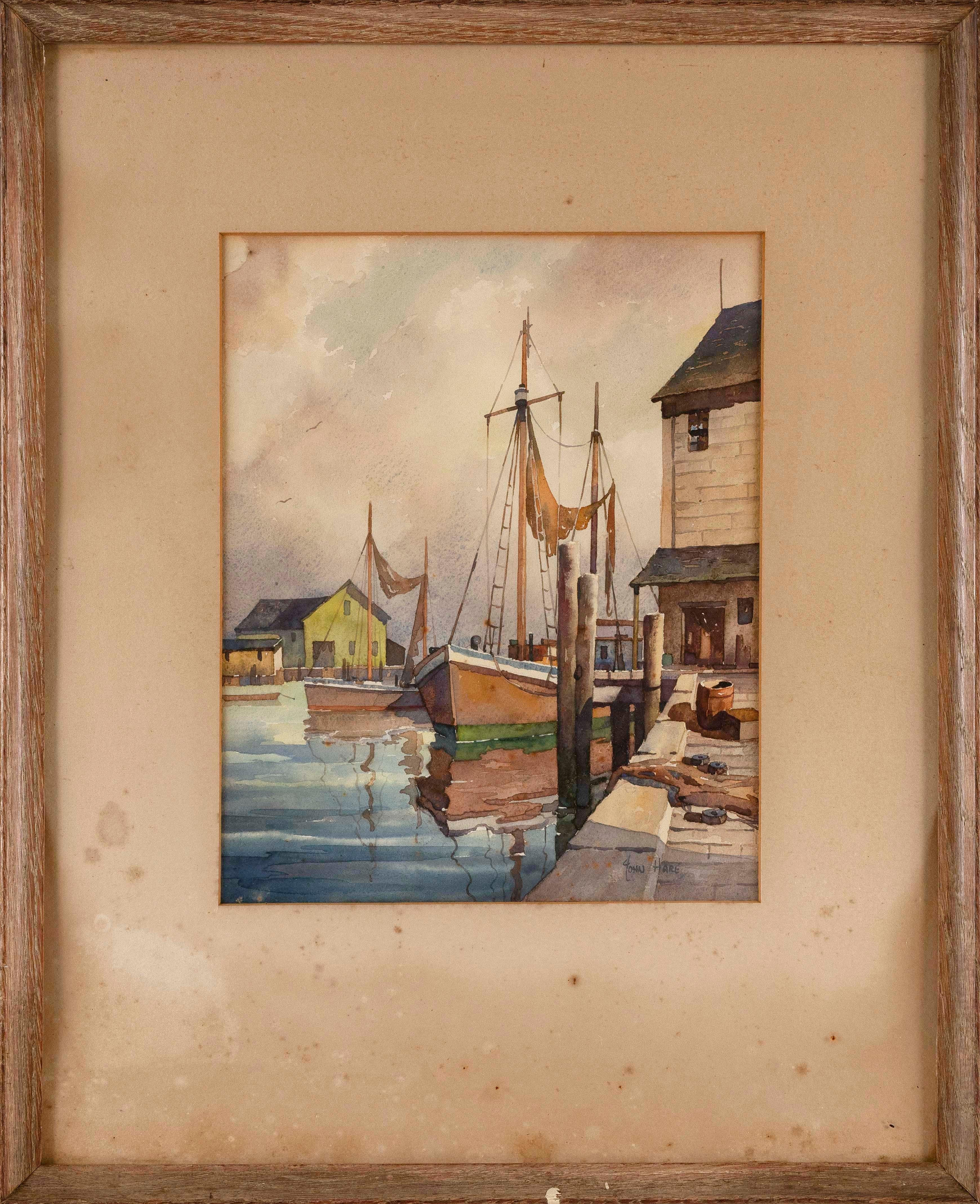 John Cuthbert Hare | Provincetown wharf scene. | MutualArt
