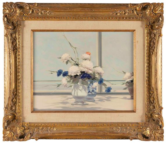 André Gisson | Still life of bouquets in a window. | MutualArt