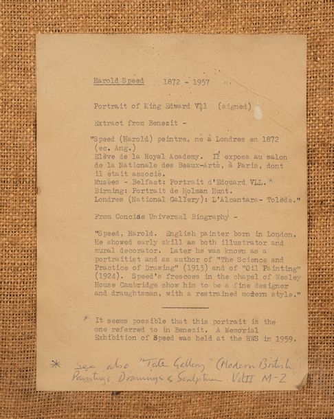 Harold Speed | Portrait of King Edward VII | MutualArt