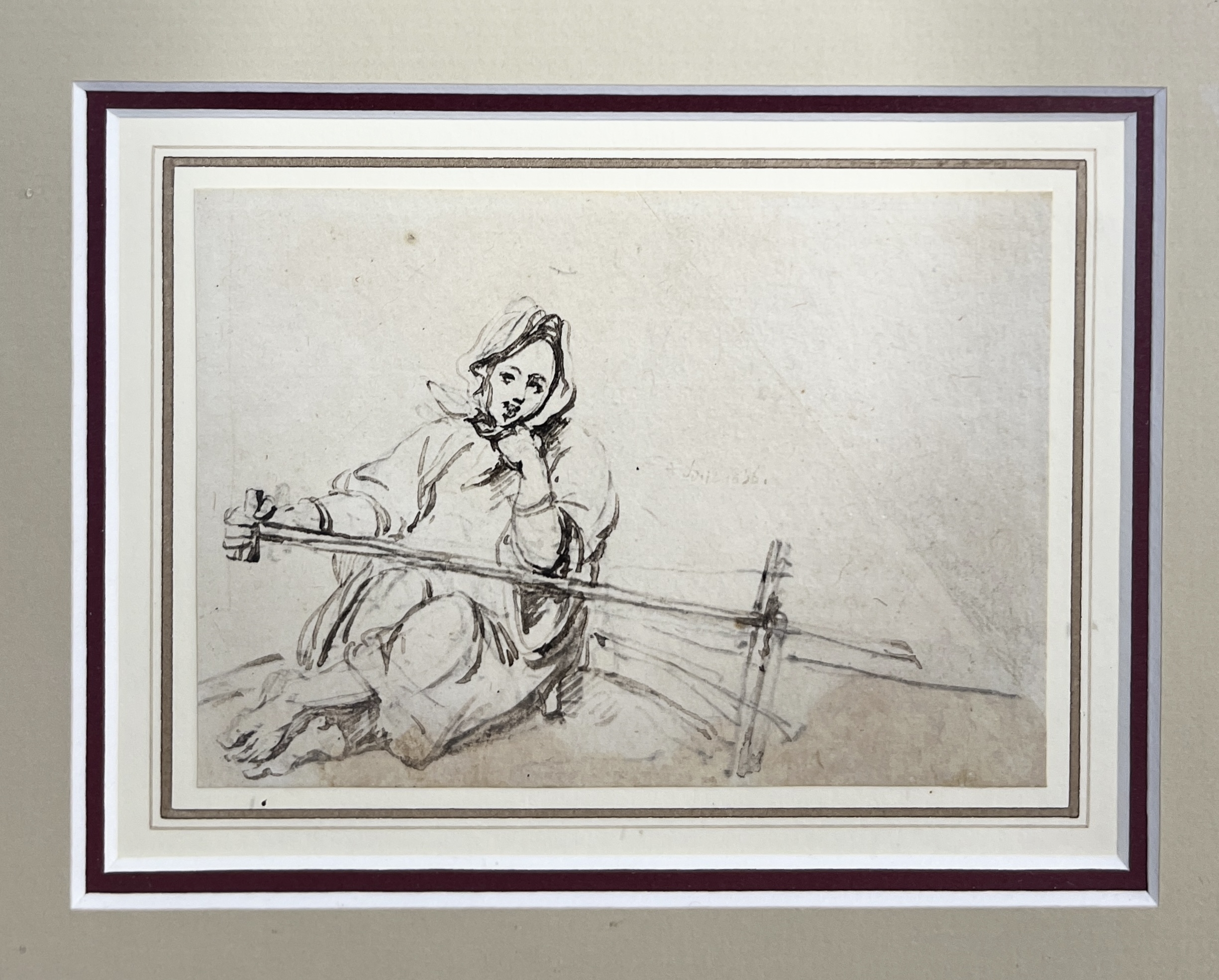 George Chinnery | A Boat Girl at the Tiller of a Sanpan | MutualArt