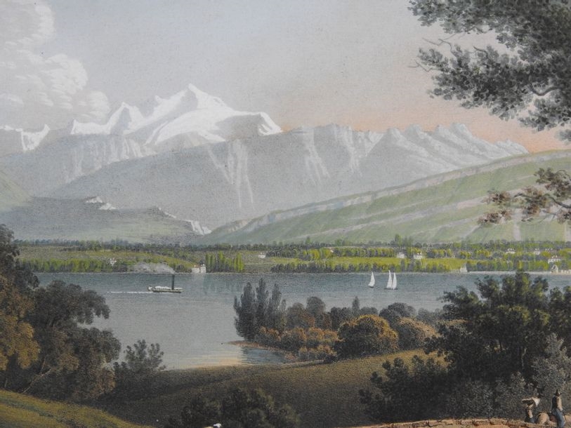 François Diday | View of Geneva and Mont Blanc | MutualArt