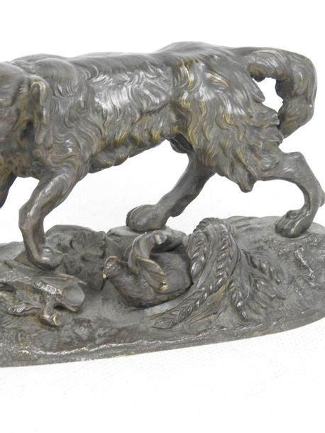 Pierre-Jules Mene | Spaniel and pheasant hen | MutualArt