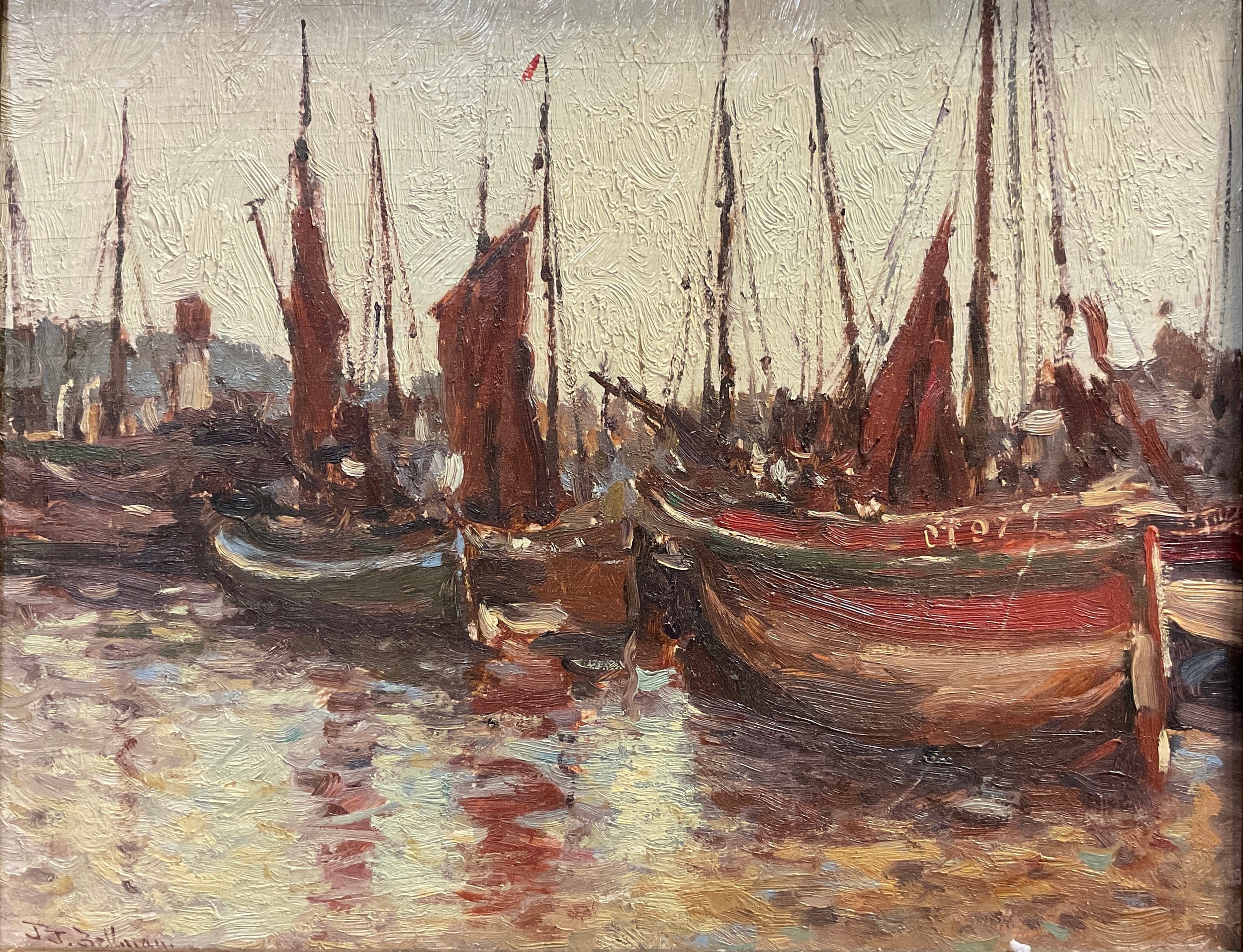 J. J. Bellman | Quayside boats (1949) | MutualArt