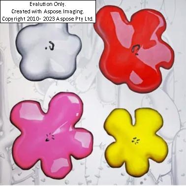 Philip Colbert | Flower Study From The Lobster Land Museum (White, Red ...