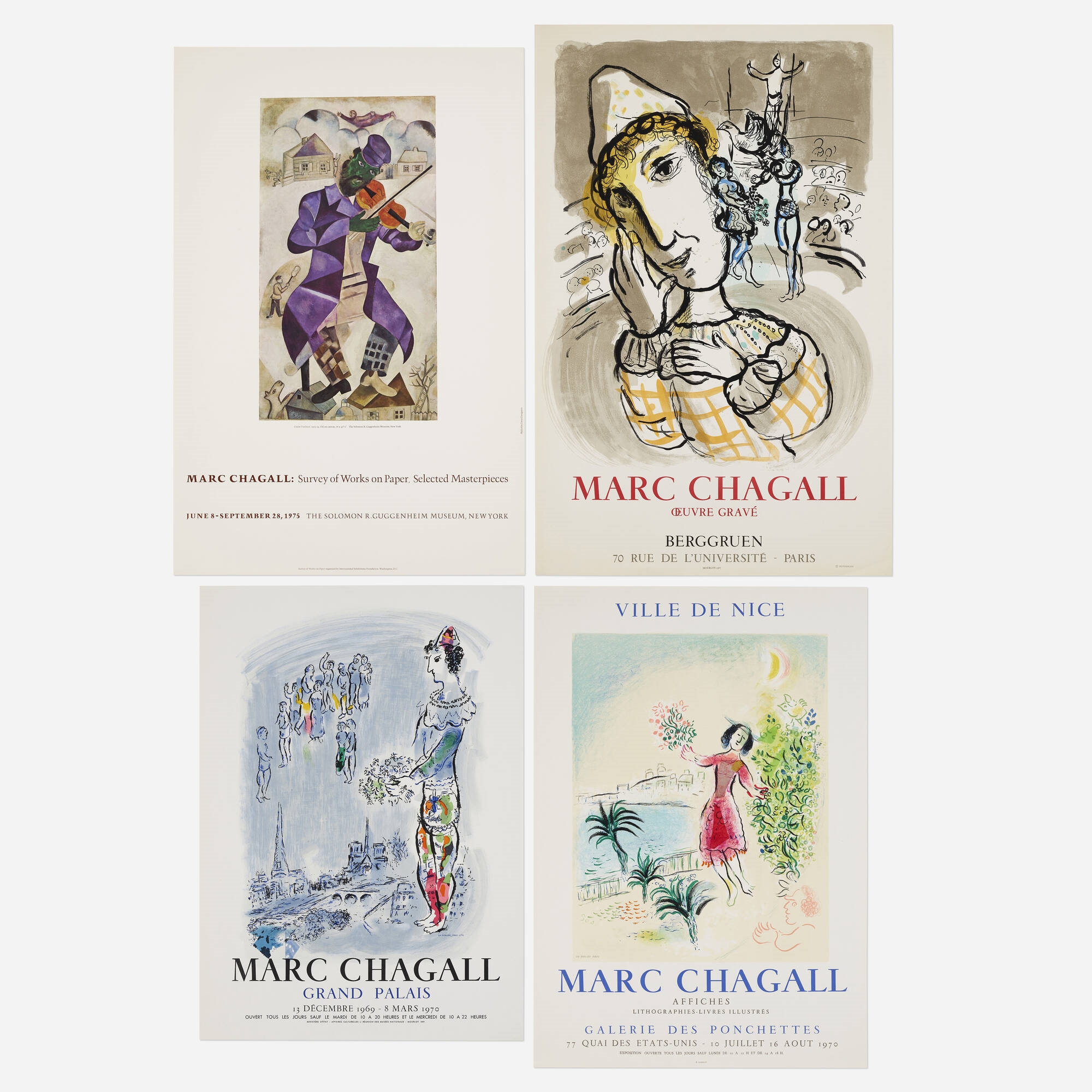 Marc Chagall | The Circus with the Yellow Clown; The Magician of Paris ...