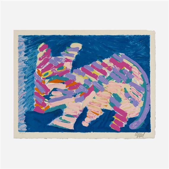 Karel Appel | Resting Cat (from the Cats portfolio) (1978) | MutualArt