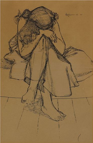 Nigel Lambourne | Seated figure (1951) | MutualArt