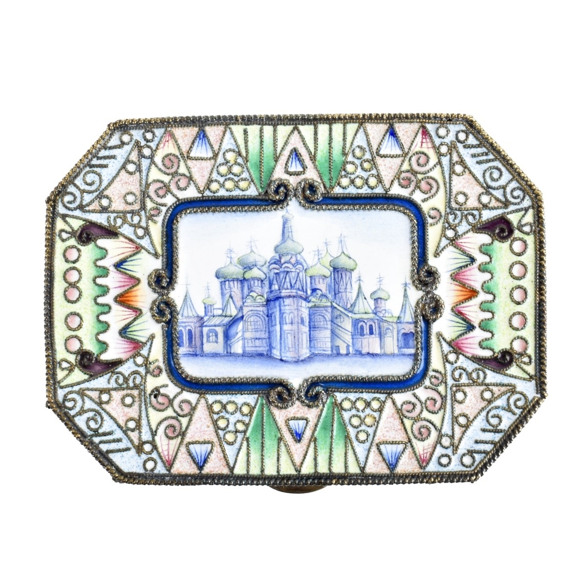 Feodor Rückert | Fine Pair of Russian Pictorial and Shaded Cloisonne ...