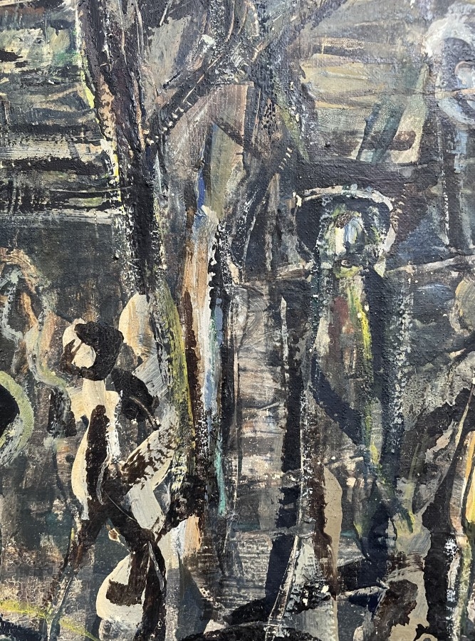 Yona Lotan | Figures in an urban landscape, | MutualArt