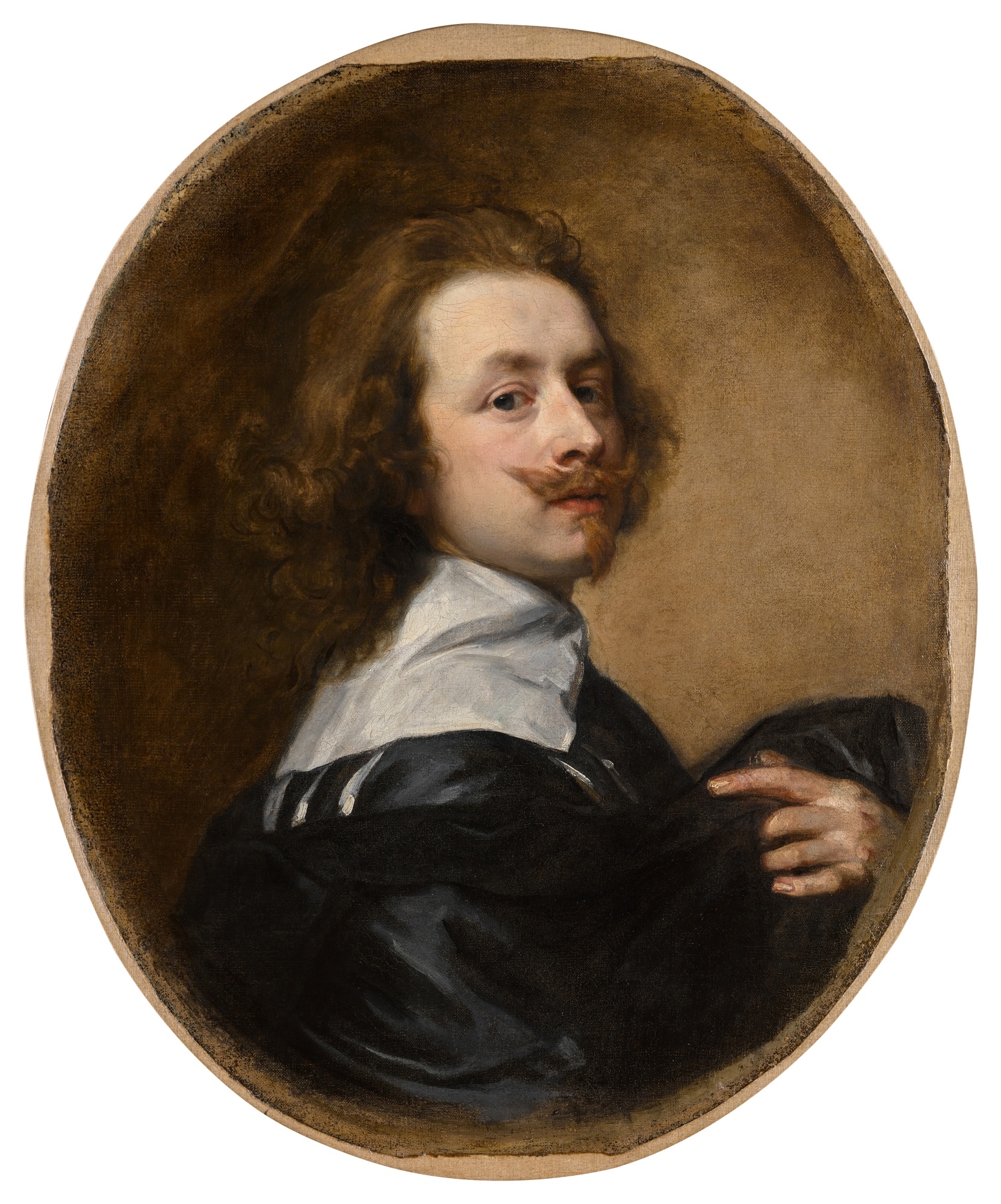 Anthony van Dyck | Self-Portrait with Upturned Mustache and Raised Left ...