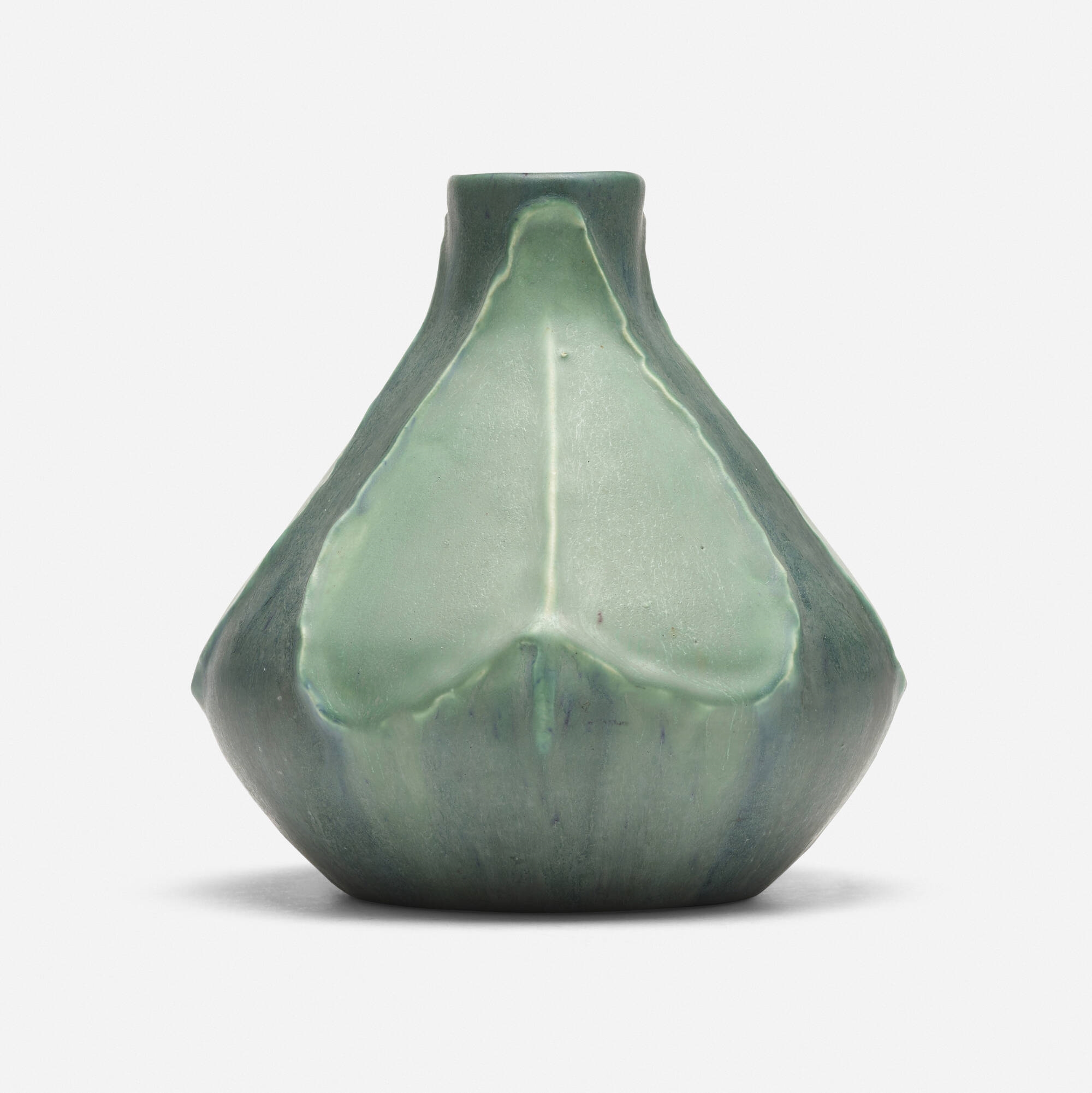 Mary Chase Perry Stratton | Early vase with leaves (Circa 1903) | MutualArt