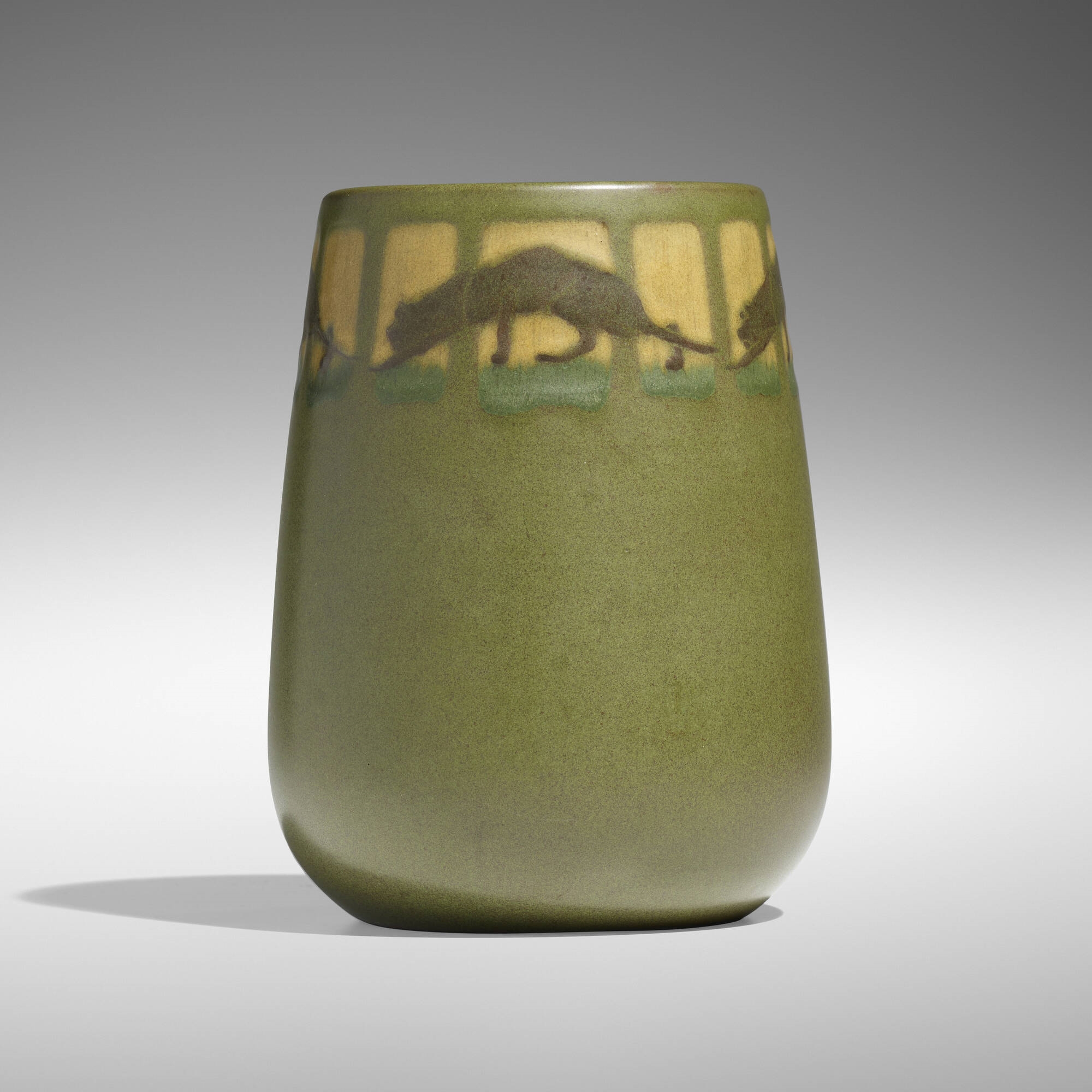 Sarah Tutt | Rare low relief vase with panthers (1904 - 1908) | MutualArt
