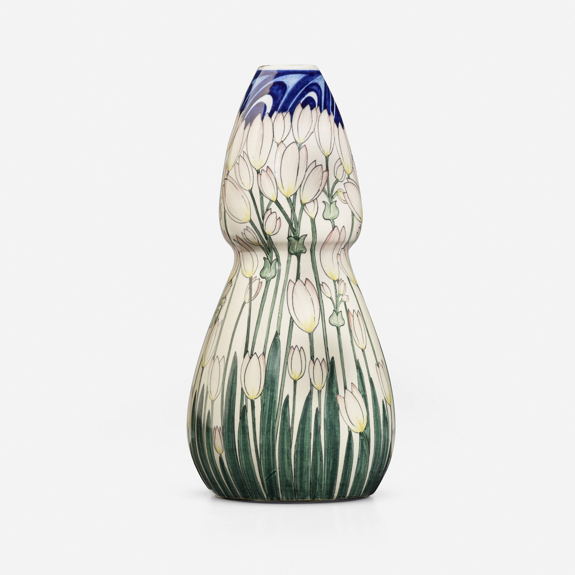 Galileo Chini | Art Nouveau vase with tulips (Circa 1898) | MutualArt