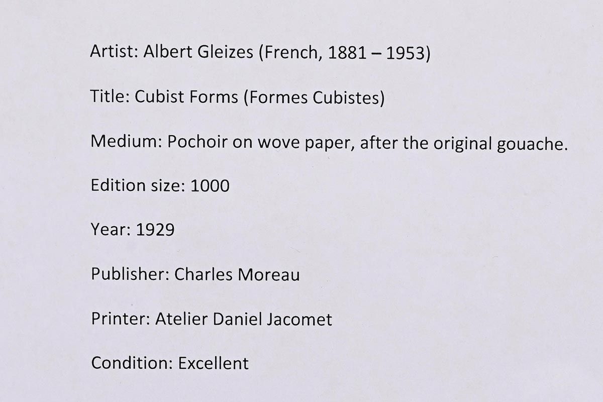 Albert Gleizes | Cubist Forms | MutualArt