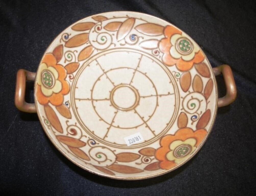 Charlotte Rhead | Charlotte Rhead tube lined twin handle bowl | MutualArt