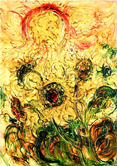 Affandi | AFFANDI | Sunflowers (1978) | MutualArt