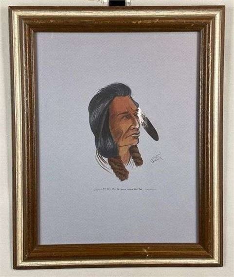 Jonny Hawk | 1976 Jonny Hawk Native American Painting on Paper | MutualArt