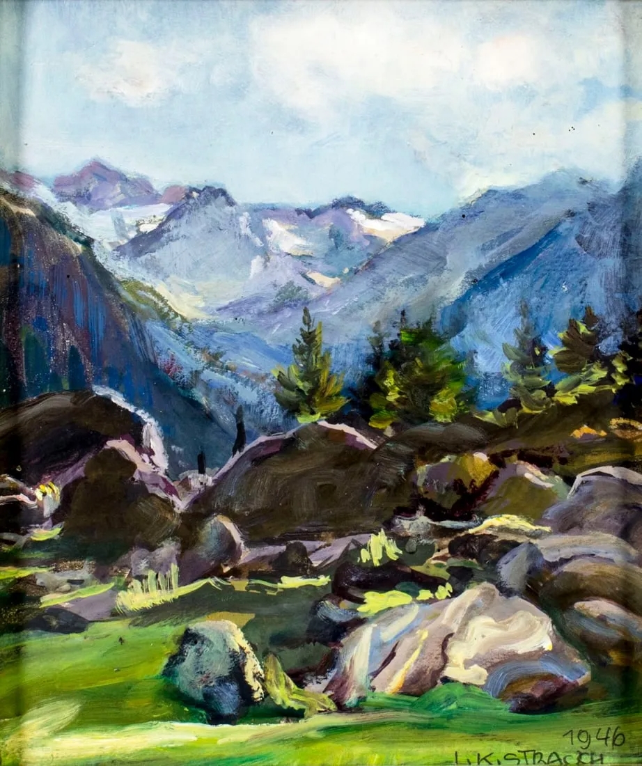 Ludwig Karl Strauch | Mountain Landscape (1946) | MutualArt