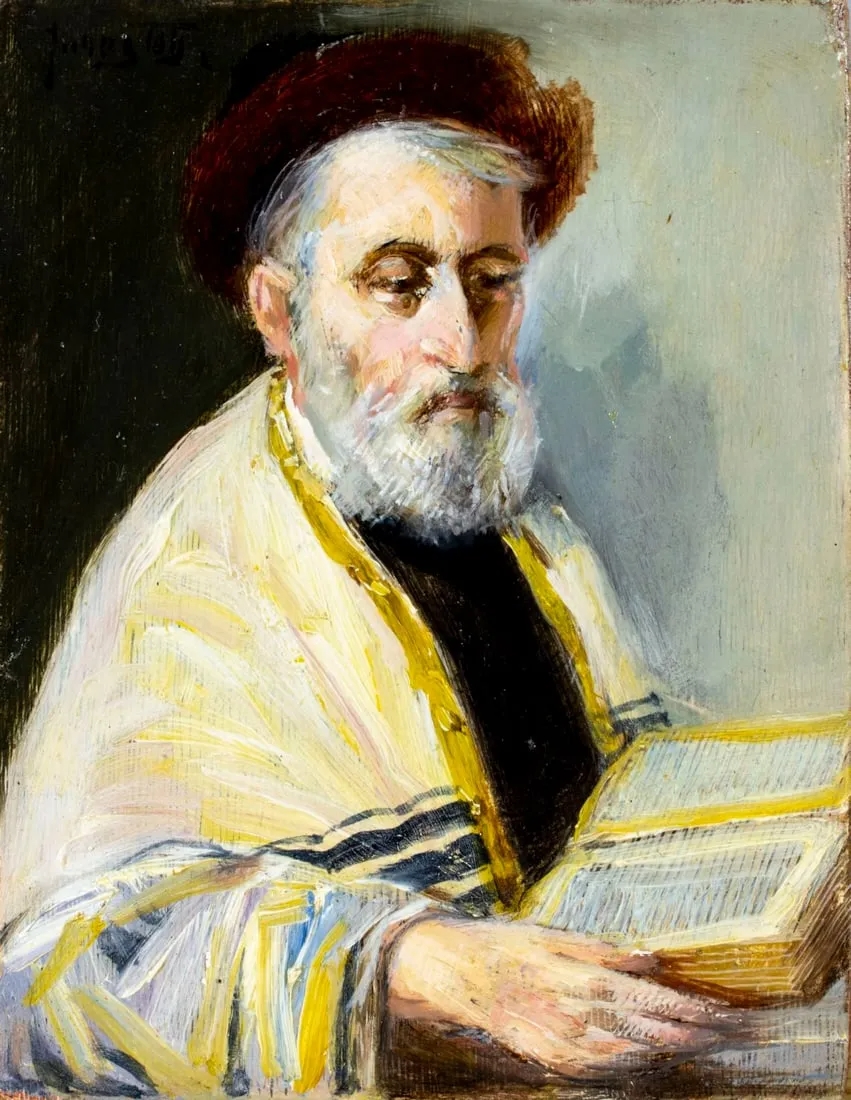 János Tóth | Portrait of Rabbi with Book | MutualArt
