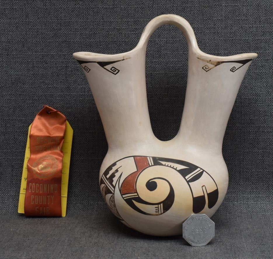 Garnet Pavatea | HOPI INDIAN POTTERY WEDDING VASE | MutualArt