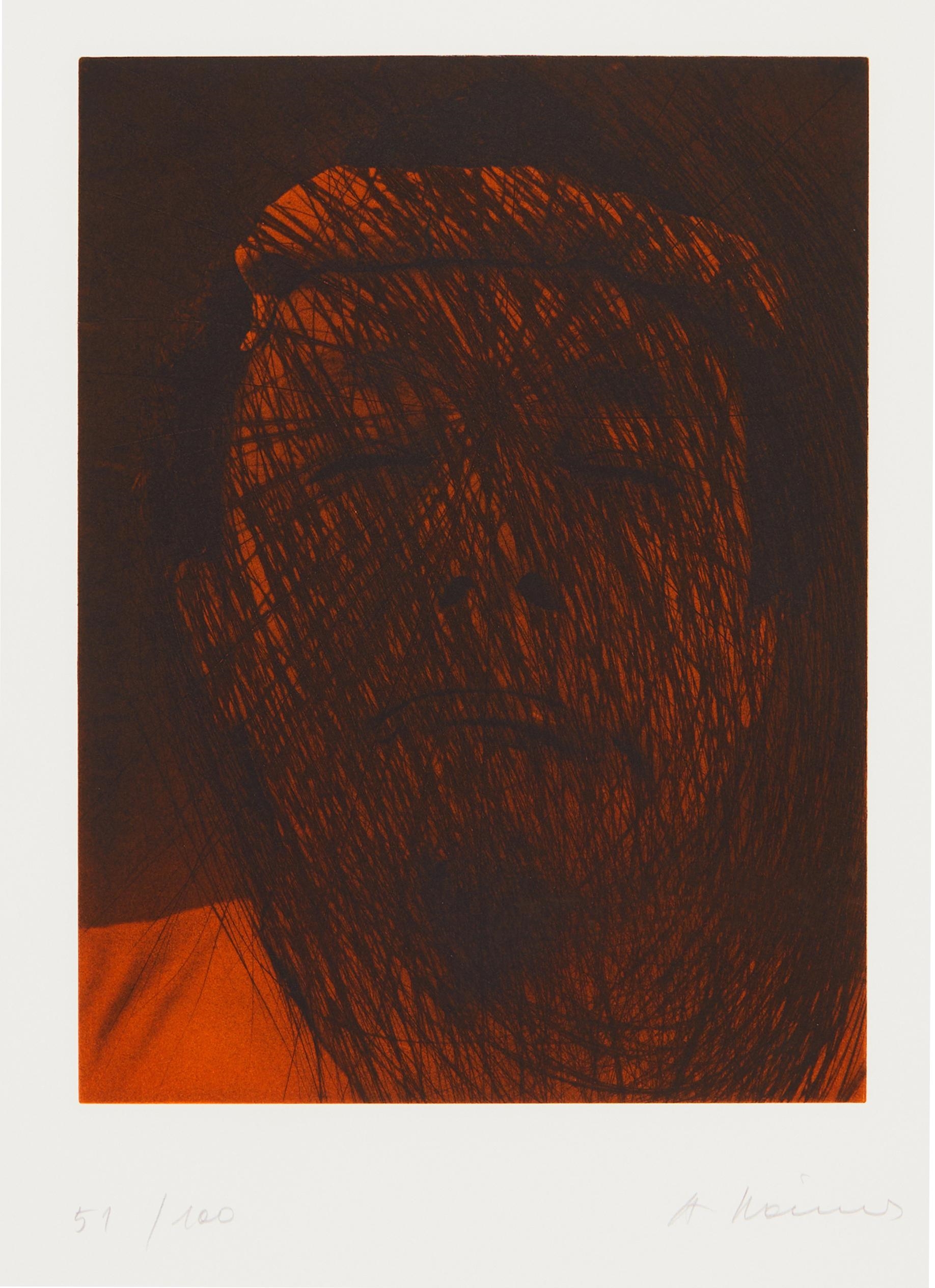 Arnulf Rainer | Selbstportrait Kopfschmerzen (1929) | MutualArt