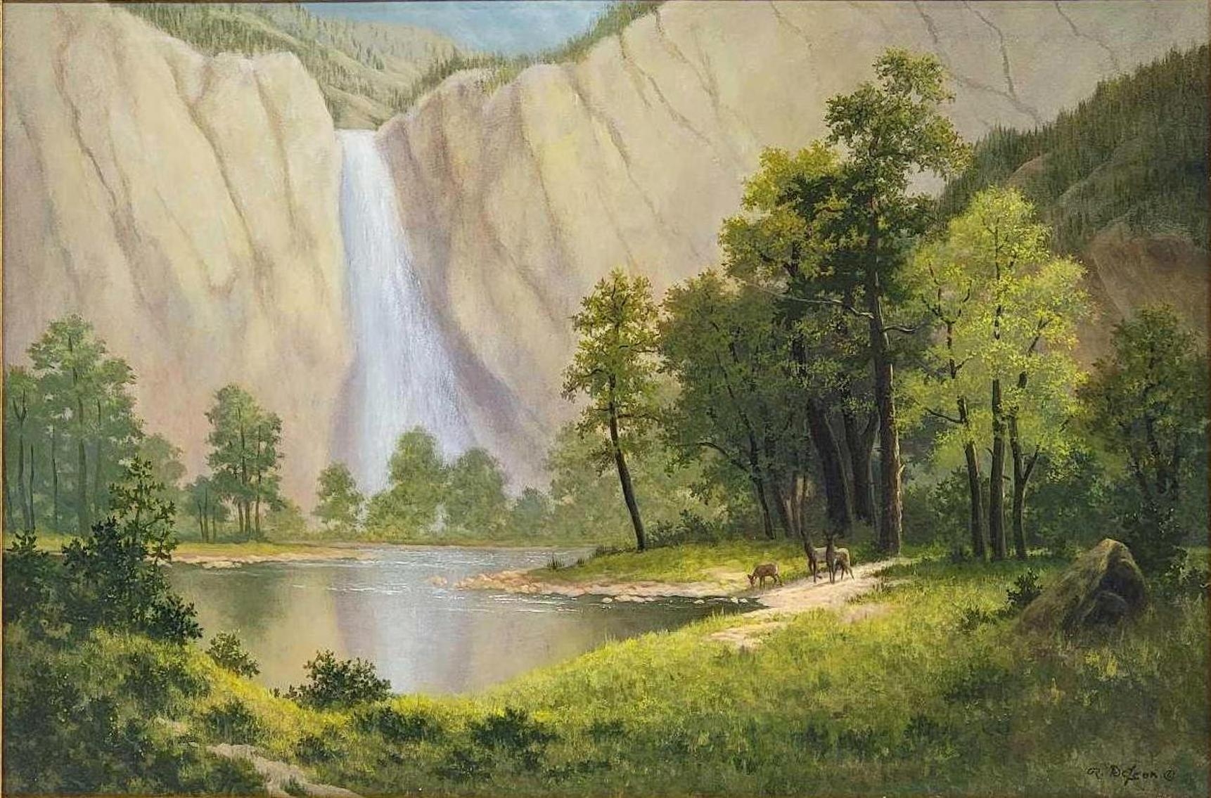 Robert De Leon | Rushing Water of Yosemite | MutualArt