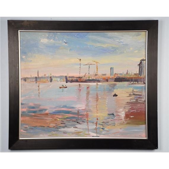 Jamie Boyd | Williamstown Dockyards 1986. Oil on Canvas. 63x75cm ...