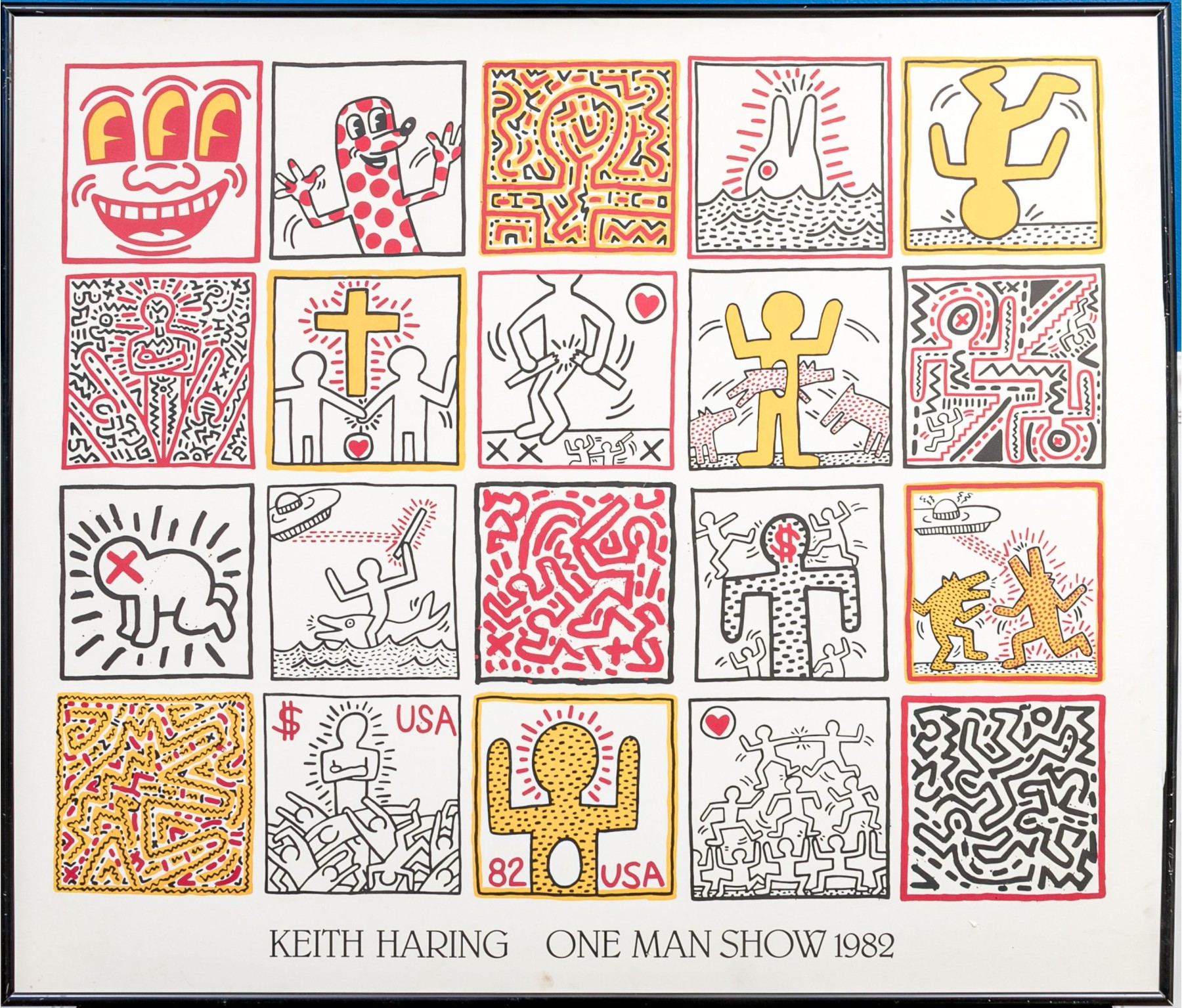 Keith Haring | Men Holding Heart | MutualArt