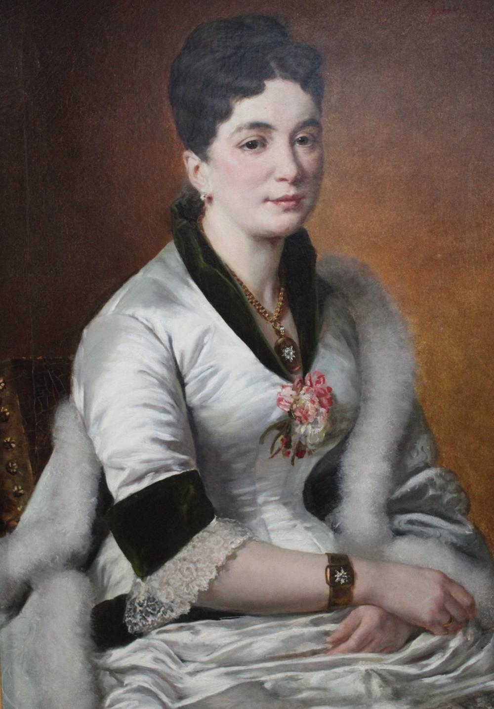 Emil R. Julius Langer‏ | Noblewoman painting (19th Century) | MutualArt